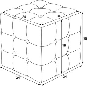 Taburet JELLY — látka, patchwork