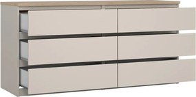Krémová komoda 154x76x50 cm Naia – Tvilum