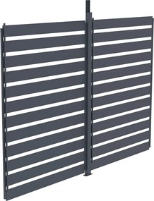 Boční zástěna pro bioklimatickou pergolu BestBerg BBP-B1CG / 279,4 × 218 cm / šedá