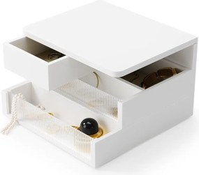 Matně bílý dřevěný koupelnový organizér Malibu – Umbra