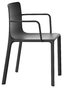 VONDOM Černá plastová jídelní židle KES s područkami