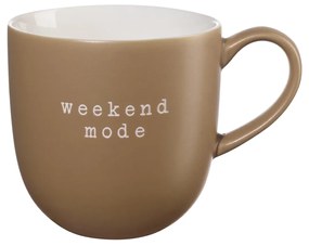 Kusmi Tea Porcelánový hrnek hey! Weekend mode, 0,35 l, béžový 5000000905