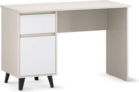 Psací stůl BORG 1d1s/120 kašmír / bílý