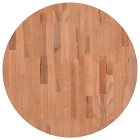 Stolní deska Ø 60 x 1,5 cm kulatá masivní bukové dřevo - Default Title