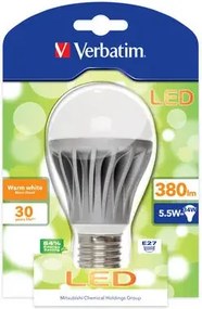 Verbatim LED žárovka E27 (5,5W) / 380lm / typ A / teplá bílá