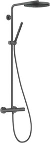 Hansgrohe Pulsify S Puro - Sprchový set s termostatem, průměr 26 cm, EcoSmart, kartáčovaný černý chrom 24223340