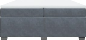 Box spring postel s matrací tmavě šedá 200x200 cm samet 3285306