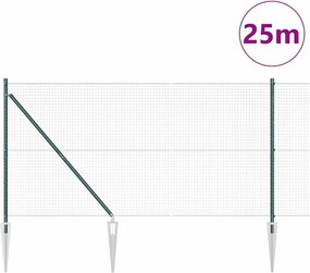 Svařované drátěné ploty s hroty 25 x 1,2 m Ocel potažená PVC 3352087