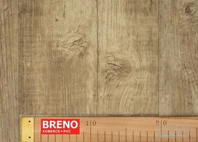 Breno PVC SUPERTEX Argentina 554 – teplé přírodní dřevo, šíře 400 cm
