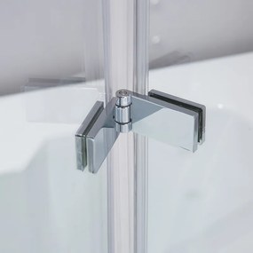 BPS-koupelny Dvoudílná vanová zástěna HYD-KPA-1201 120x140 chrom/transparent