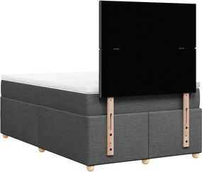 Box spring postel s matrací tmavě šedá 120x190 cm textil 3291213