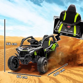 AIYAPLAY 12V Kawasaki Teryx KRX 1000 Dětský UTV s licencí – Dálkové ovládání, zadní odpružení, černá