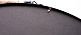 Závěsné zrcadlo v kovovém rámu, průměr 37 cm