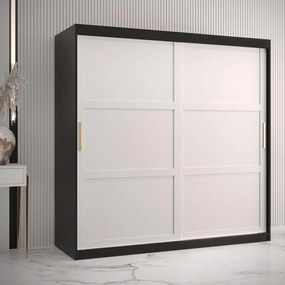 Šatní skříň Ramiro 1 | 180 cm | černá/bílá