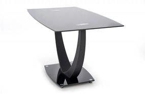 Jídelní stůl ANTON –⁠ 140x80x75, sklo, černý