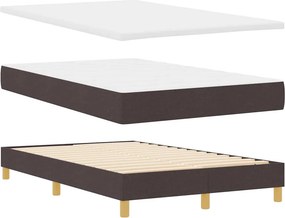 Postel s boxspringem s čelo Tmavě hnědá 120 x 200 cm textil 3338912