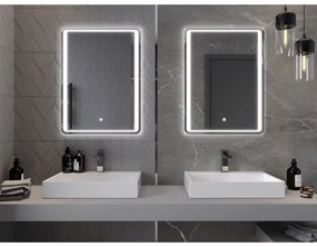 Mexen Zusa, LED koupelnové zrcadlo s podsvícením 60x80 cm, 6000K, ochrana proti zamlžování, 9808-060-080-611-00