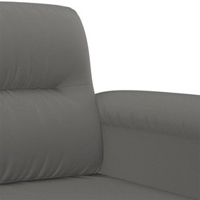 Petromila 3dílná sedací souprava s poduškami tmavě šedá mikrovlákno