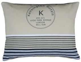 Modro šedý polštář Hyde Park Avenue - 35*10*45 cm