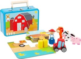 SMALL FOOT Puzzle s postavičkami v kufříku Farma / od 3 let