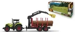 MaDe 07213 Traktor s přívěsem, ramenem, zelená / od 3 let
