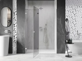 Mexen, Mexen Lunar levé otočné sprchové dveře 140 cm, transparentní, chrom - 834-140-000-01-00-L