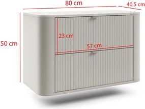 Skříňka pod umyvadlo 80 cm Lando - kašmír