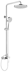 Mereo Mereo, Nástěnná sprchová baterie Viana 150 mm se sprchovou soupravou, ruční a talířovou sprchou o220mm, CBE60104SA