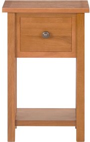 Stolek na časopisy se zásuvkou 35x27x55 cm masivní dubové dřevo 289182