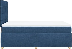 Box spring postel s matrací modrá 120x200 cm textil 3291253