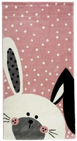 Vopi, Dětský koberec Kiddo F0131 pink, 80x150, růžová, dětský pokoj