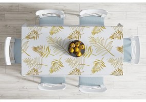 Ubrus s příměsí bavlny Minimalist Cushion Covers Gold Leaf, 140 x 180 cm