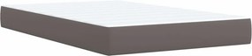 Box spring postel s matrací šedá 120x200 cm umělá kůže 3285207