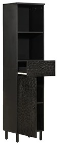 vidaXL Koupelnová skříňka černá 38 x 33 x 160 cm masivní mangovník