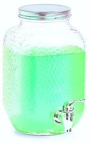 Zeller Present Skleněná nádoba s kohoutkem, zásobník vody nebo dávkovač na prací gel, 3,7l