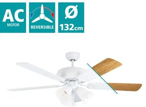 Eglo 35076 - Stropní ventilátor LAS PALMAS 3xE27/40W/230V bílá