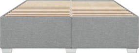 Rám postele bez matrace světle šedý 180 x 200 cm textil 3284492