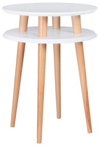 OnaDnes -20% Bílý lakovaný odkládací stolek RAGABA UFO 45 cm