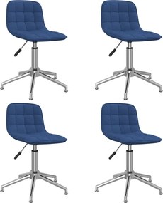 vidaXL Otočné jídelní židle 4 ks textil [3086785] Barva: Modrá