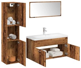 5dílná koupelnová sestava old wood kompozitní dřevo 3328603