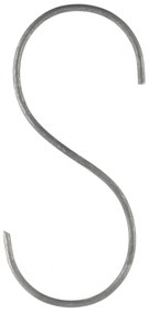IB LAURSEN Kovový háček S-hook Grey Zinc 10 cm, šedá barva, kov