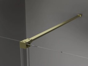 Mexen Velar, sprchový kout s posuvnými dveřmi 130 x 80 cm, 8mm šedé sklo, zlatá matná, 871-130-080-41-55