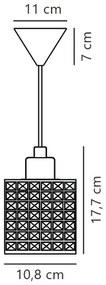 Nordlux - Lustr na lanku HOLLYWOOD 1xE27/60W/230V