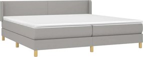 Box spring postel s matrací světle šedá 200 x 200 cm textil 3130137