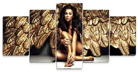 Malvis ® Obraz zlatý anděl Velikost: 150x75 cm