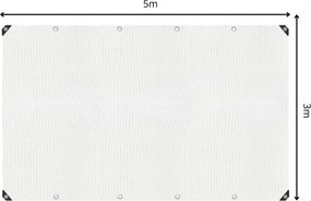 Krycí plachta s oky 3x5 m 100g PE SPRINGOS GA2180 bílá