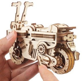 Ugears 3D dřevěné mechanické puzzle Skládací skútr