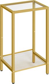 Odkládací stolek Vasagle Lamosa 37 cm čirý/zlatý