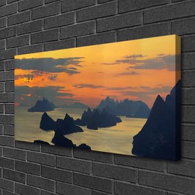 Obraz na plátně Moře Skály Hory Krajina 120x60 cm