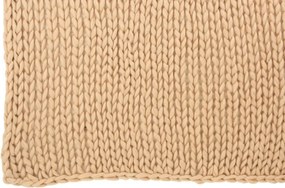 Pletený přírodní pléd Tricot crema - 152*127 cm